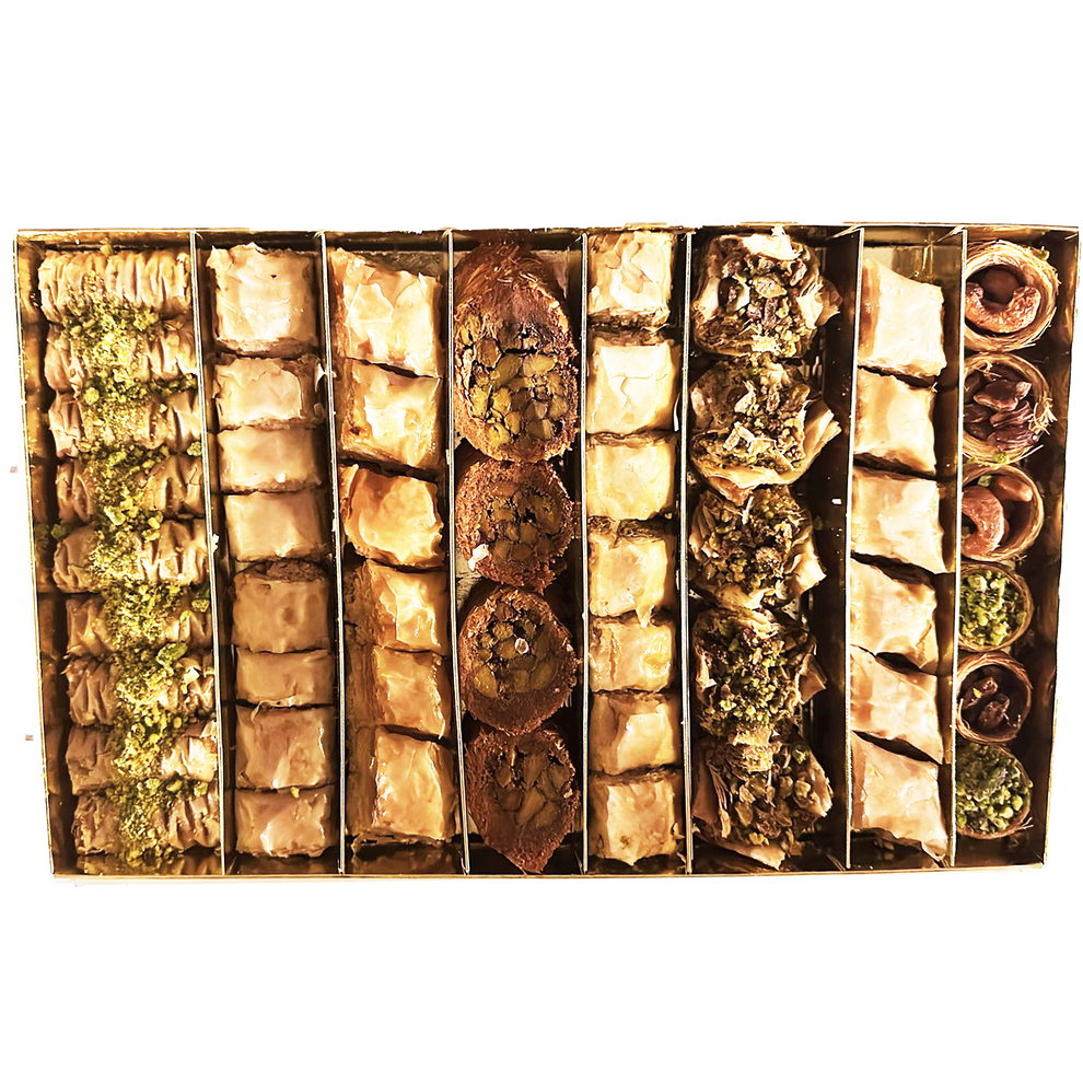 Large Assorted Baklava Gift Box 50 Count 3 lbs – MidEastBakery.com