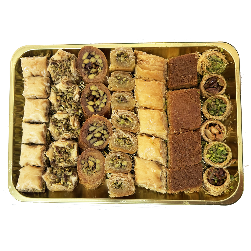 Medium Assorted Baklava Tray 36 Count 2 lbs – MidEastBakery.com
